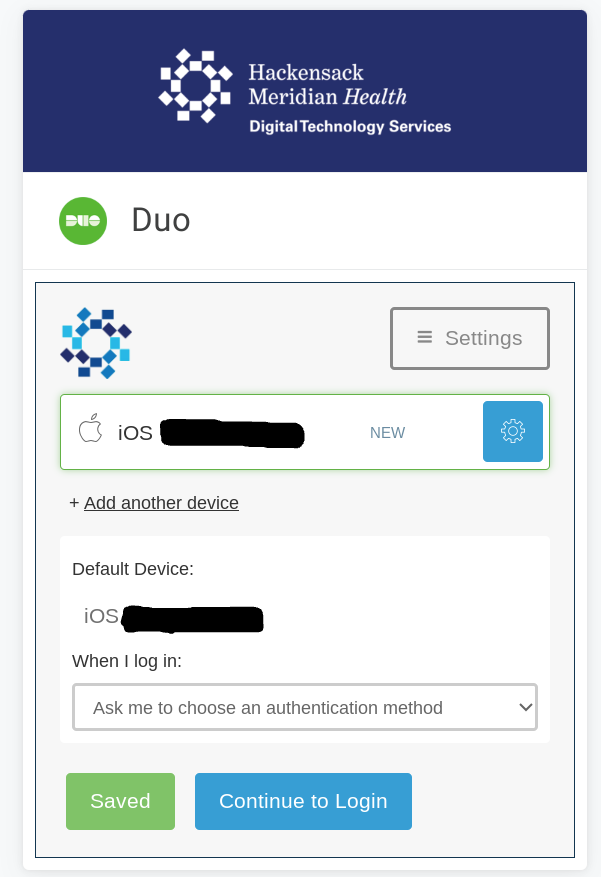 Duo Self Service | Hackensack Meridian Health